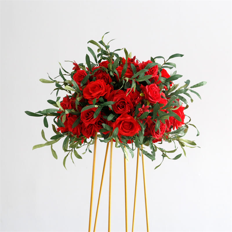 Roseytime Red Roses Flower Ball Centerpiece Bouquet Table Decoration