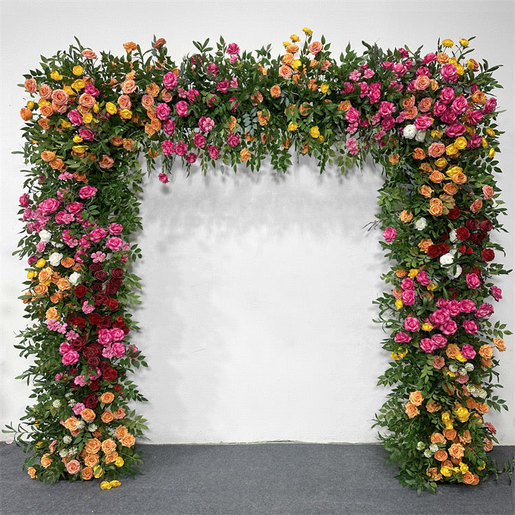 Roseytime Wedding Square Flower Arch Fabric Back Roll Up #RTA050