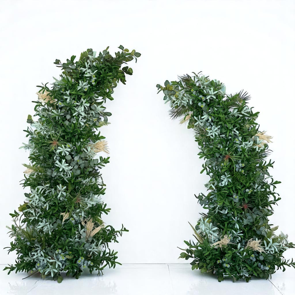 Roseytime Greenery Pillars Arch with Frame