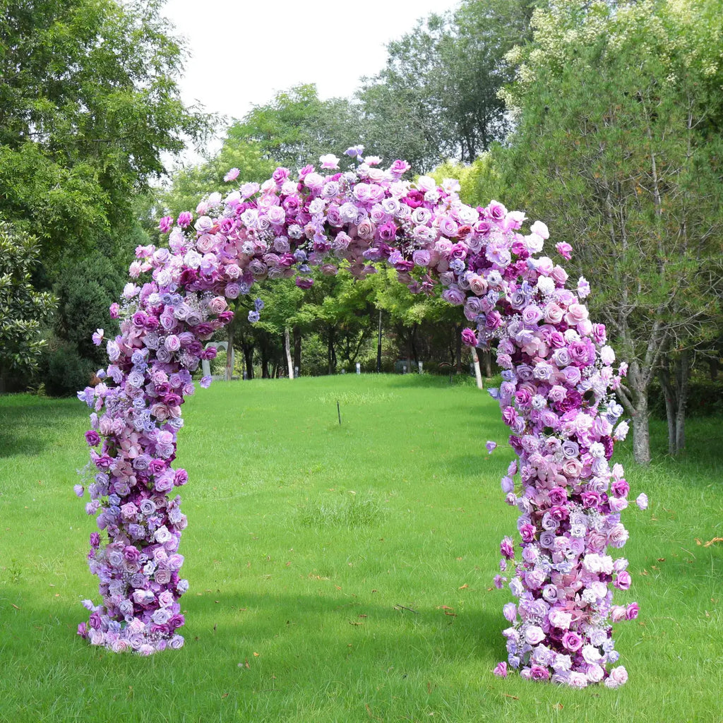 Roseytime Purple Flower Wedding Arch With Frame #RTA072